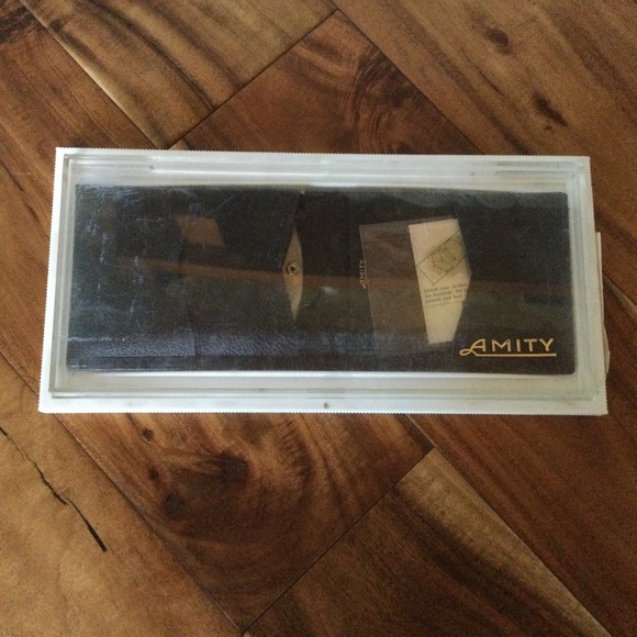 Amity | Bags | New Vintage Amity Black Cowhide Wallet | Poshmark